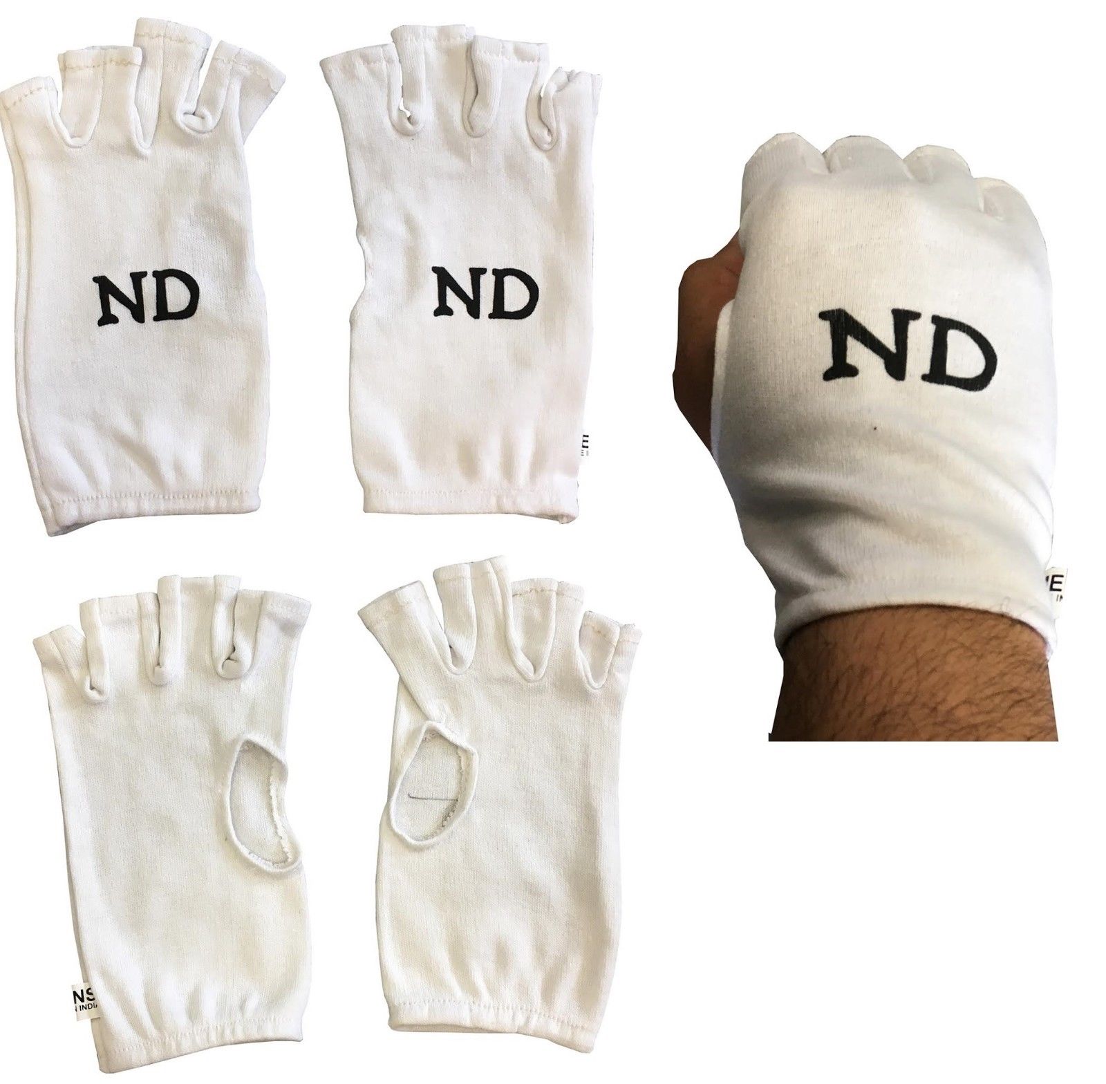 Mens white fingerless gloves store